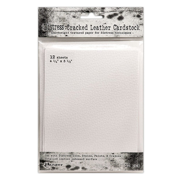 Tim Holtz Distress® Cracked Leather Paper Cardstock 4.25" x 5.5", 12pc